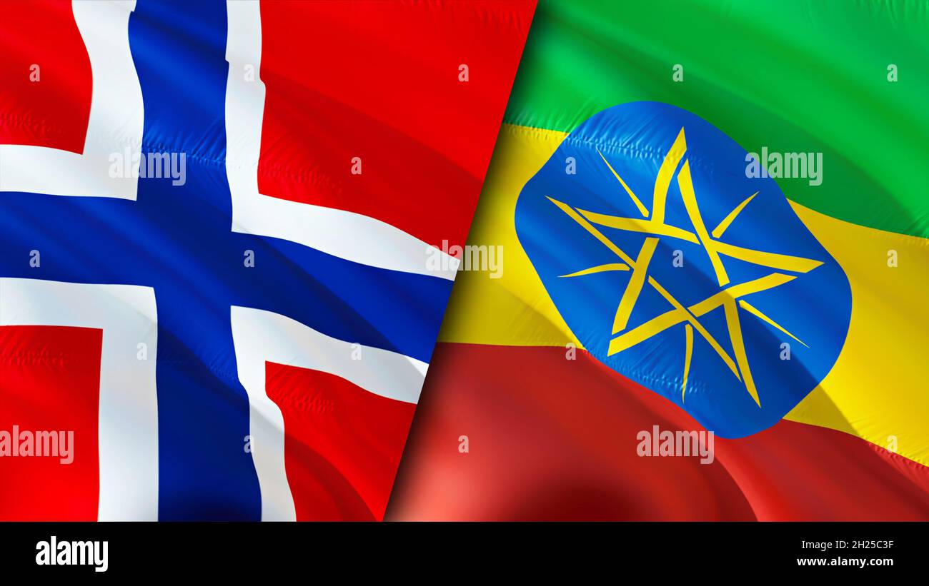 Norway and Ethiopia flags. 3D Waving flag design. Norway Ethiopia flag ... Norway and Ethiopia flags. 3D Waving flag design. Norway Ethiopia flag ...