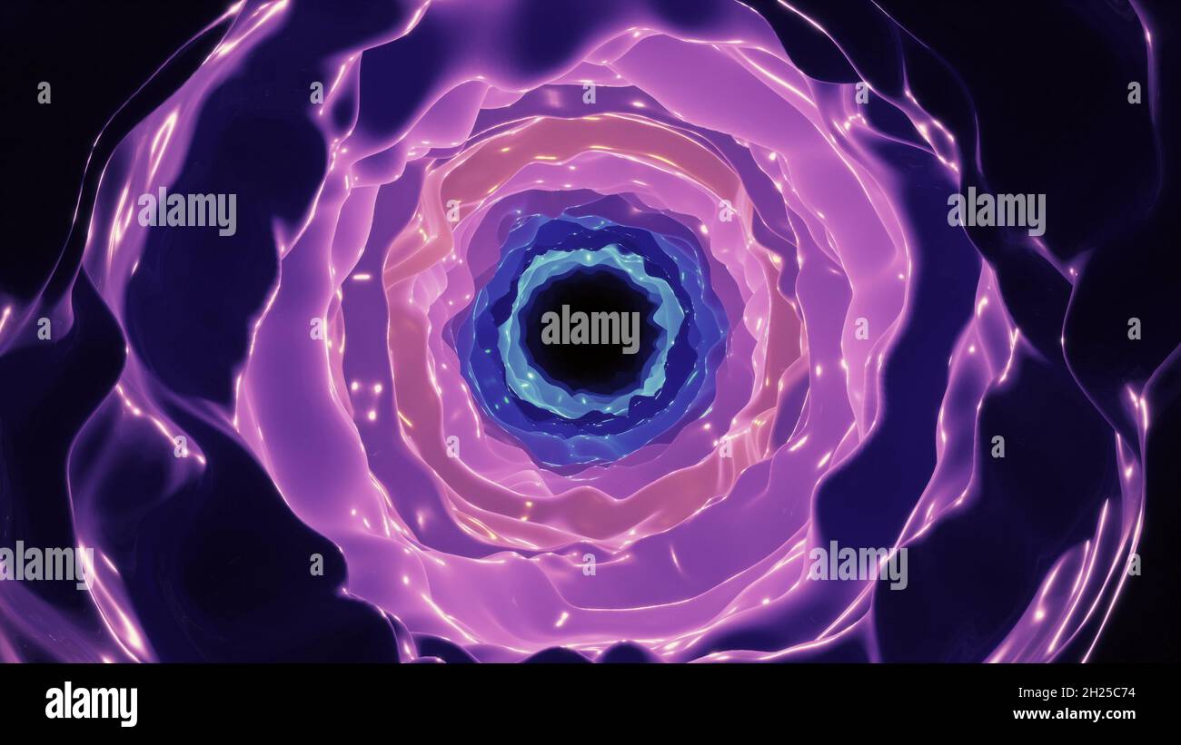 Abstract endless tunnel 4K UHD 3D illustration Stock Photo - Alamy