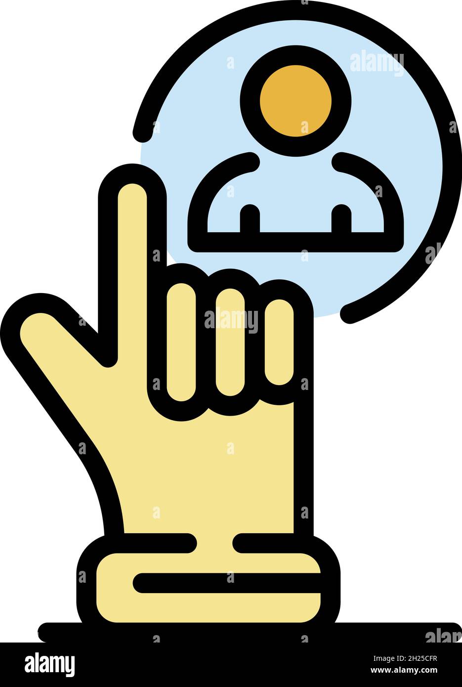 Collaboration icon. Outline collaboration vector icon color flat ...