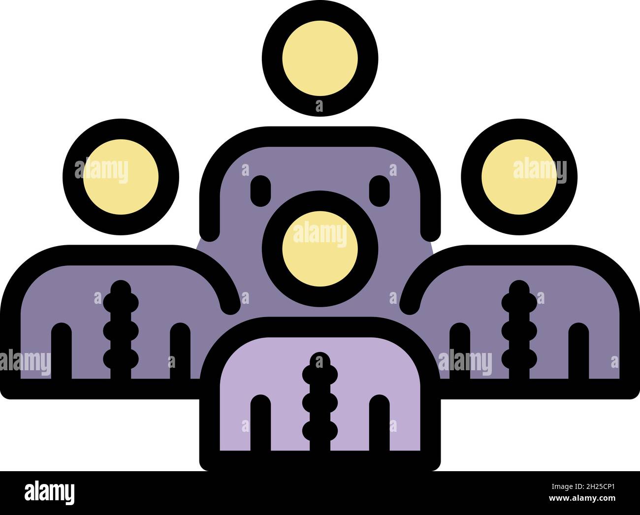 Work business group icon. Outline work business group vector icon color ...