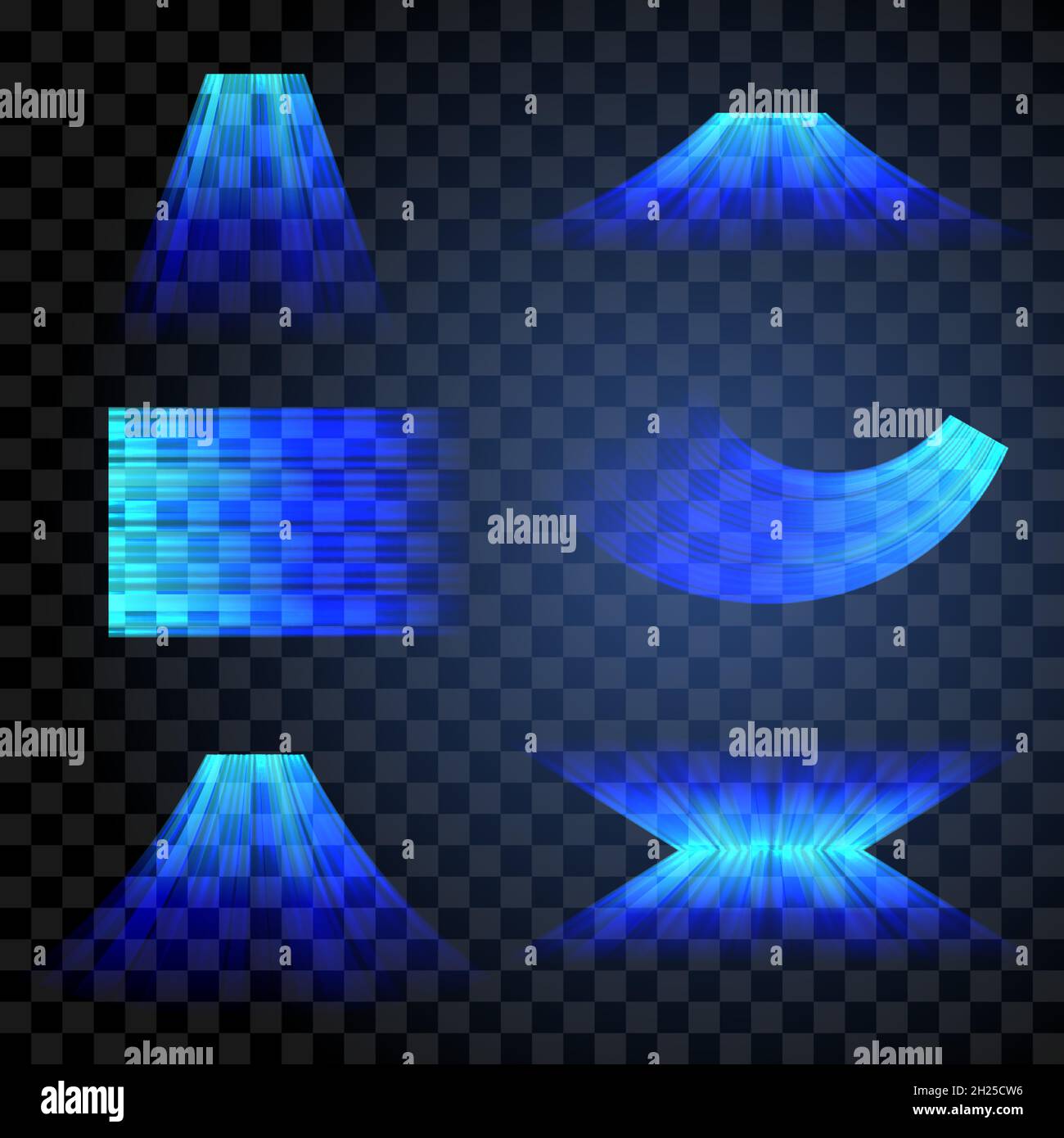 Blue stream of cold air from the conditioner. Clean fresh air flow ...