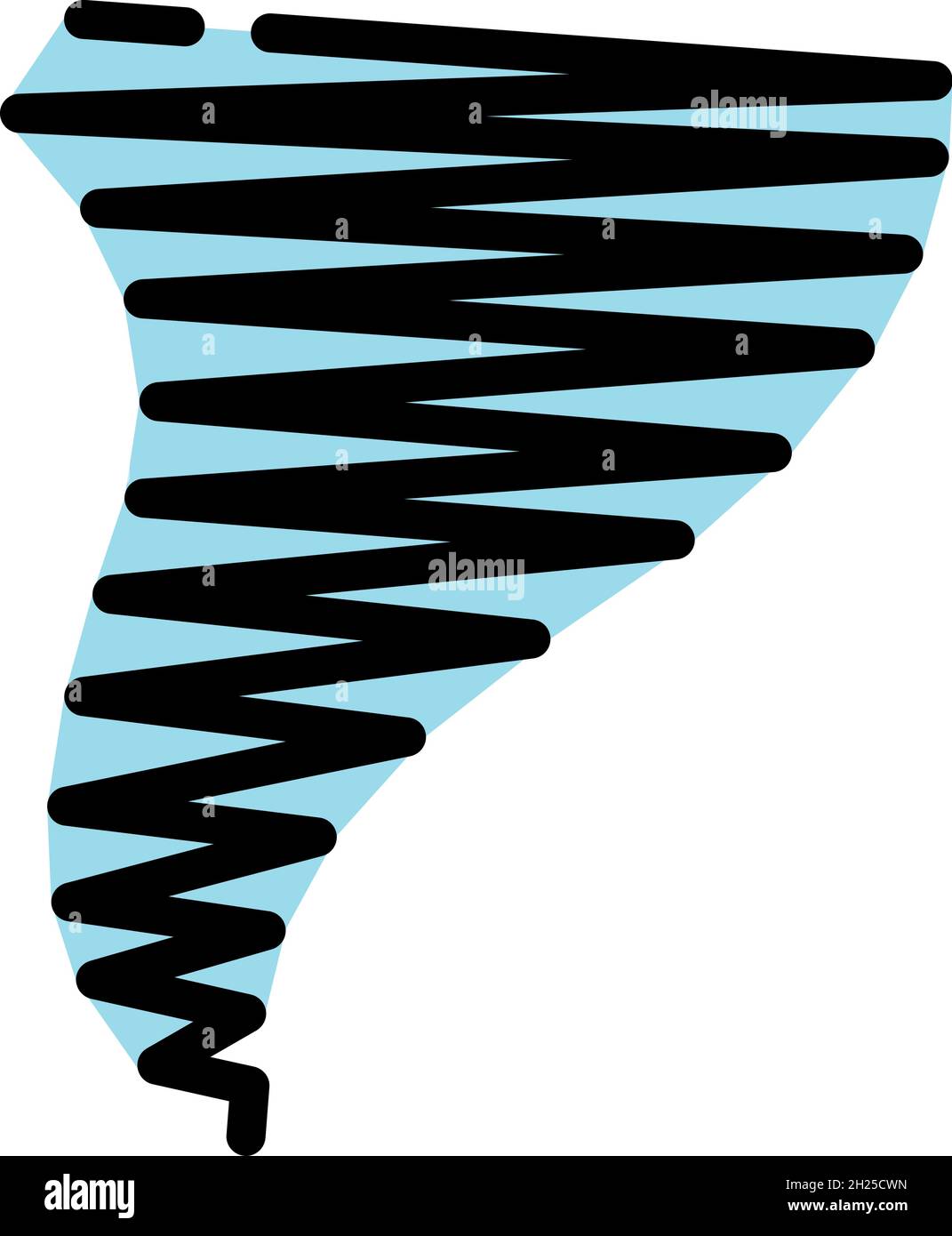 Air tornado icon. Outline air tornado vector icon color flat isolated ...