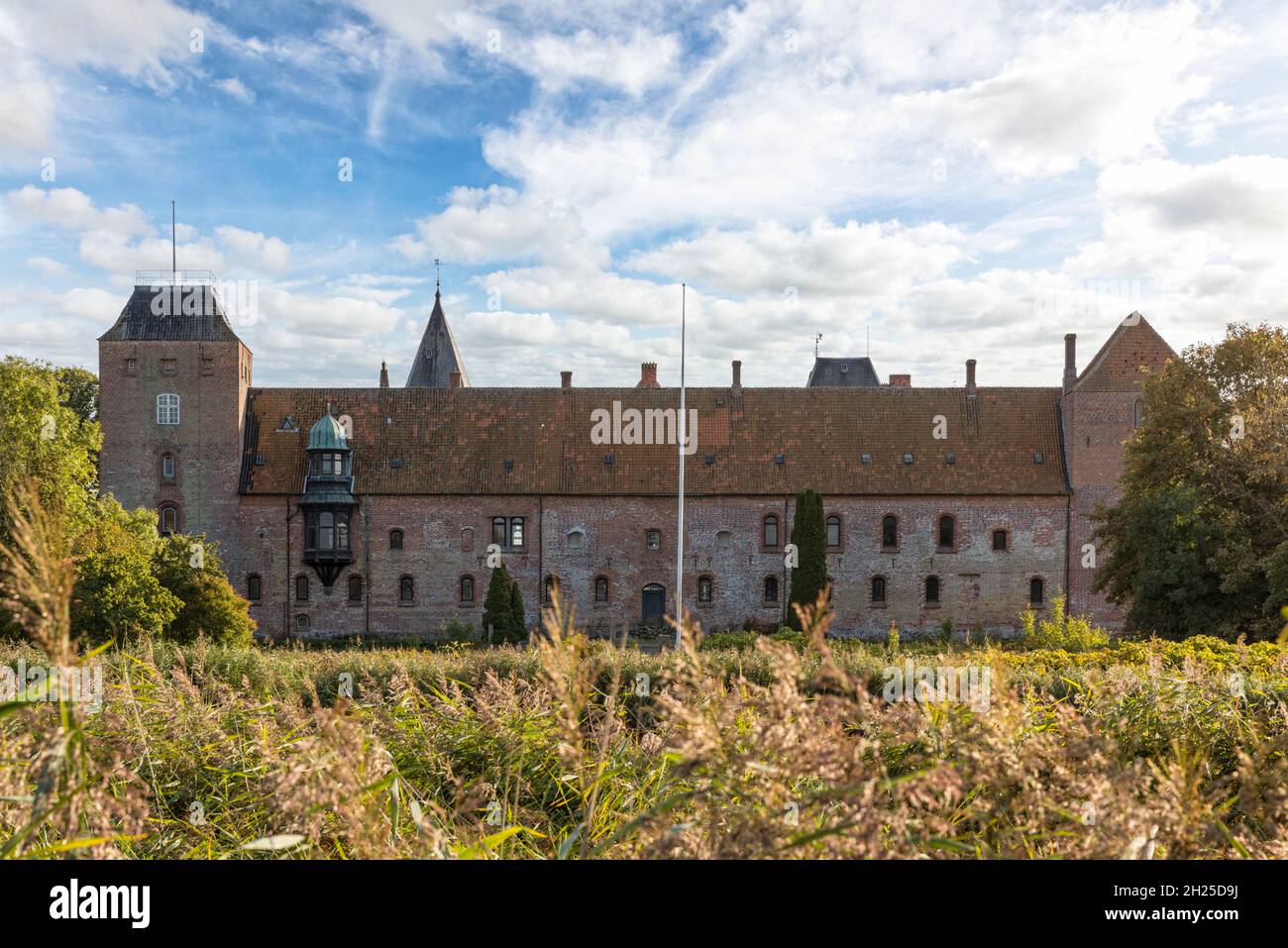 14th century Aalholm Castle at the village of Nysted, Danish Baltic Sea ...