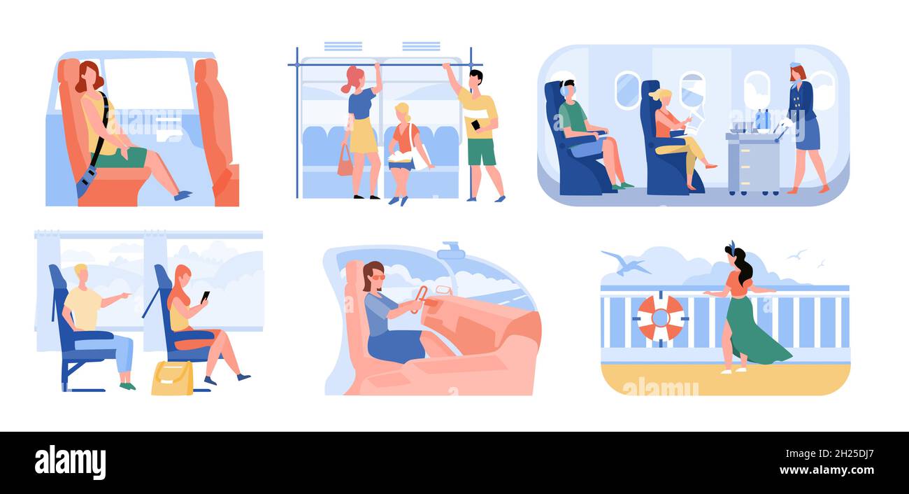 Inside train car illustration Stock Vector Images - Alamy