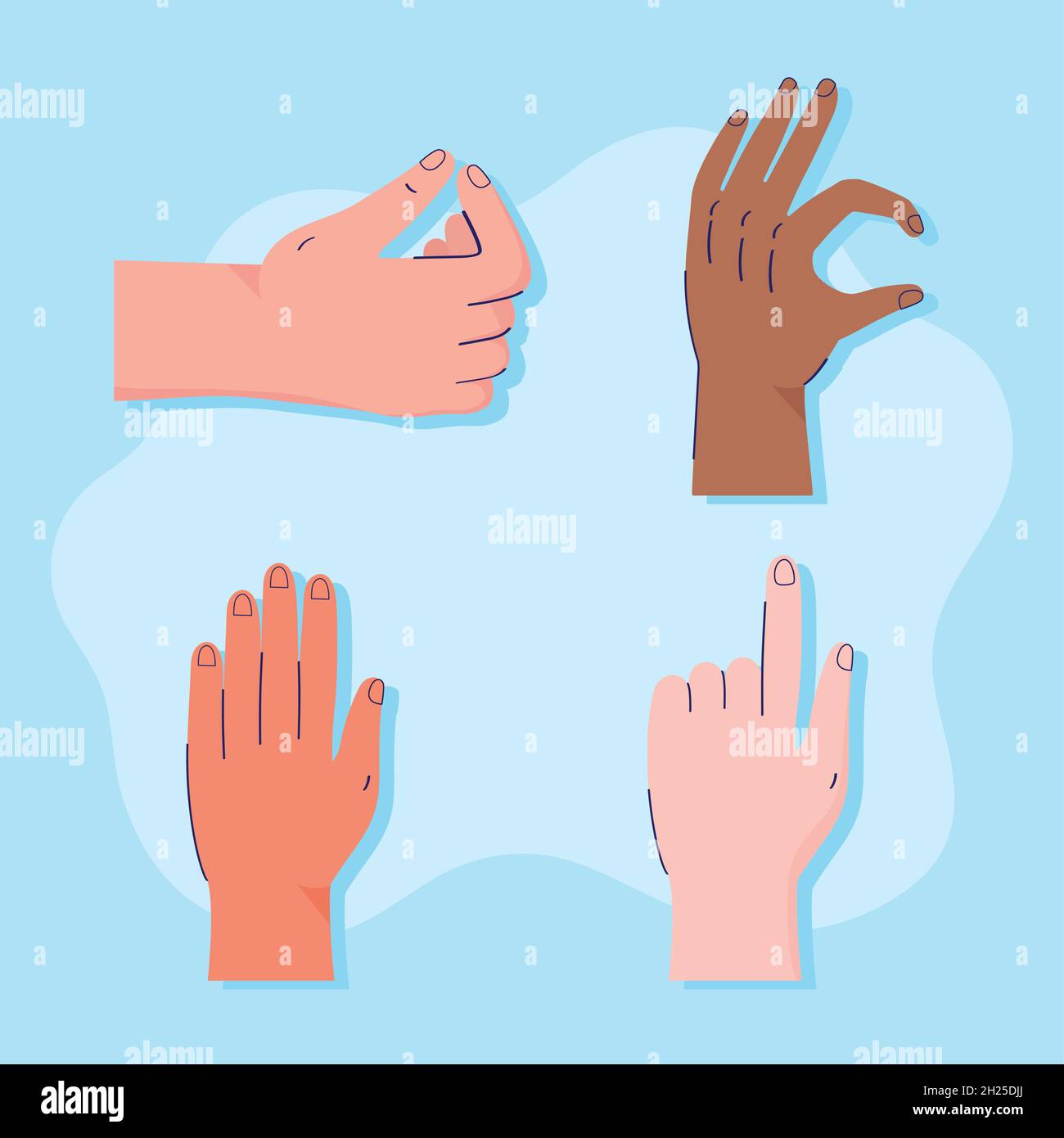 four hands human Stock Vector Image & Art - Alamy