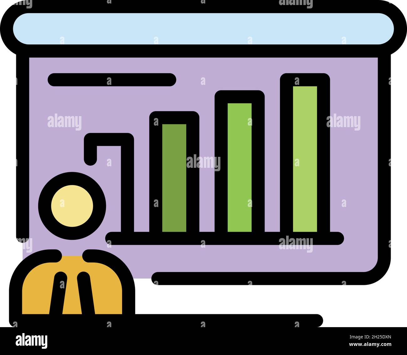 Business banner presentation icon. Outline business banner presentation ...