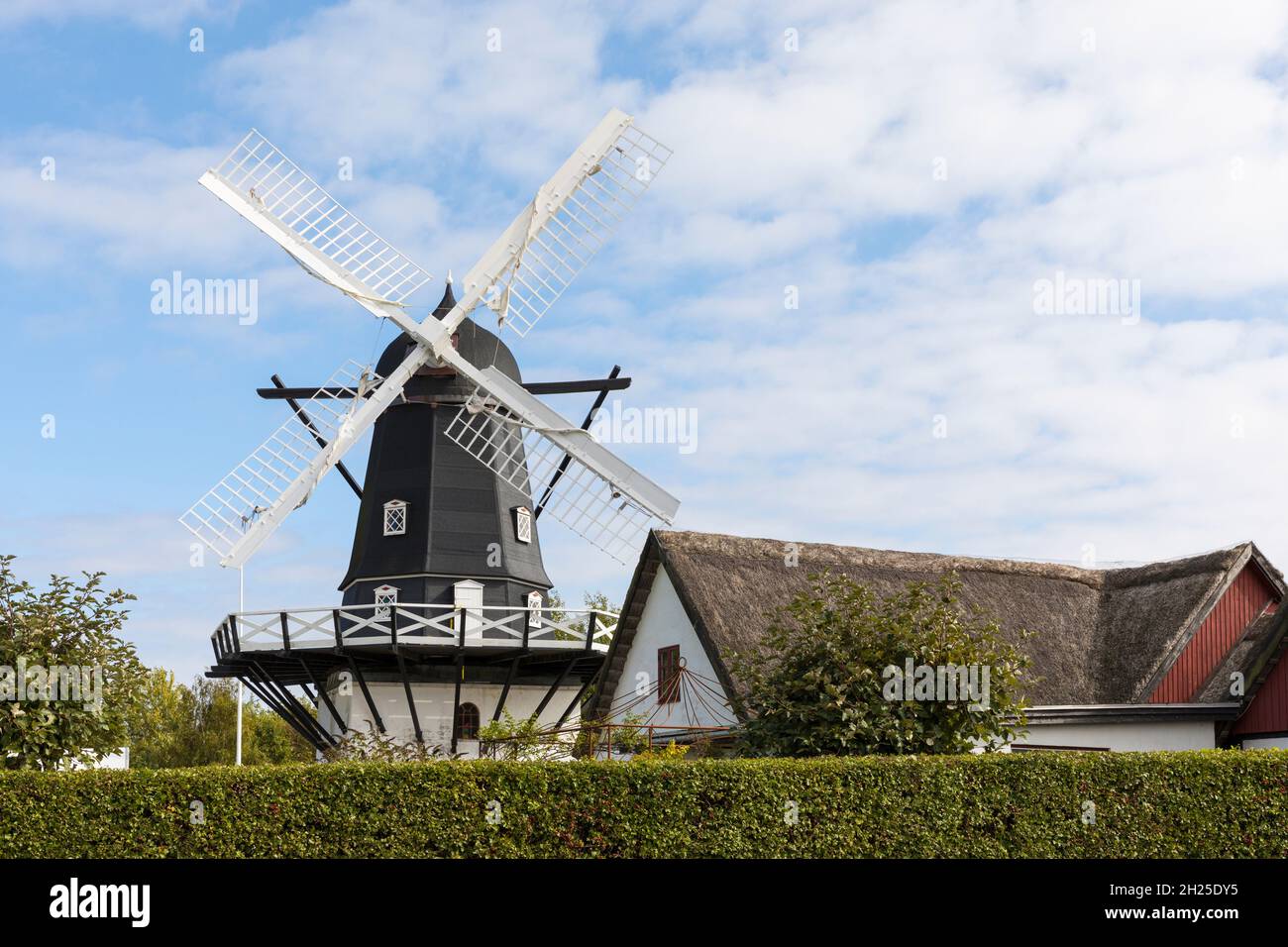 Historic windmill at Gedesby village, island of Falster, Denmark Stock ...