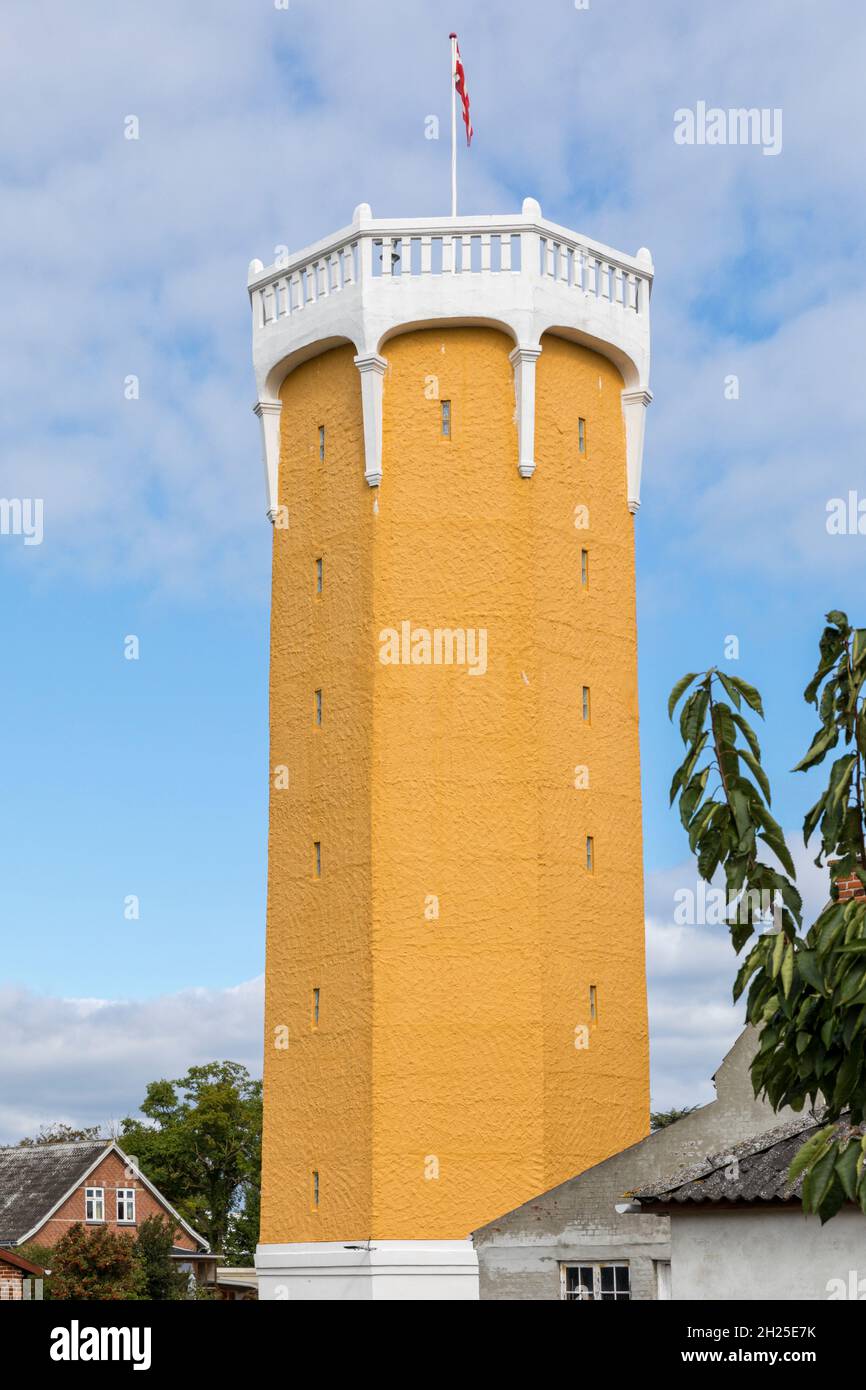 Historic water reservoir and observation tower at Gedser, Baltic Sea ...