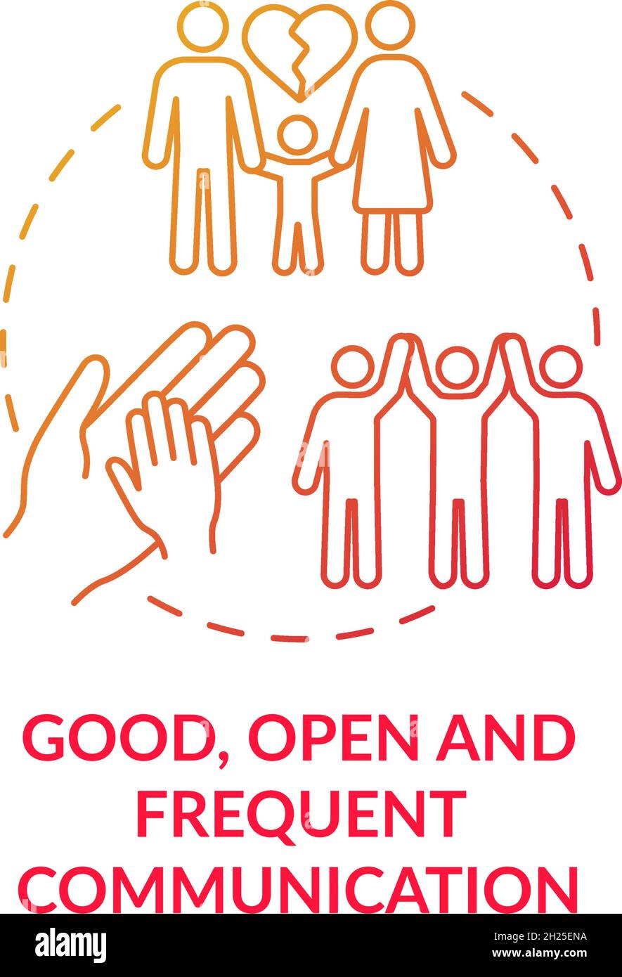 Good, open and frequent communication concept icon Stock Vector Image ...