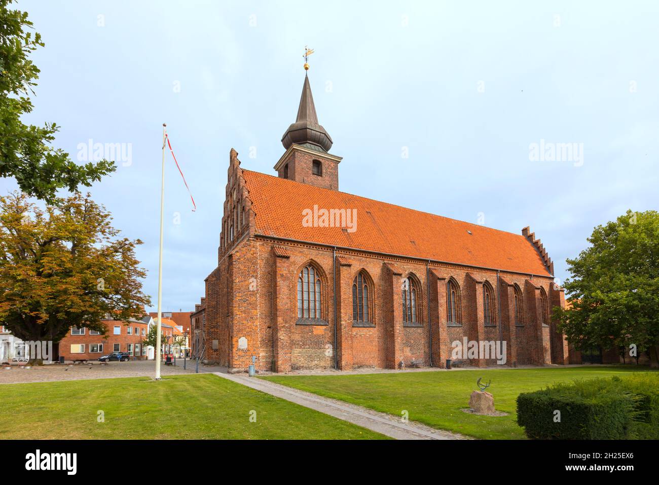 14th century gothic Klosterkirken church at the town of Nykøbing ...