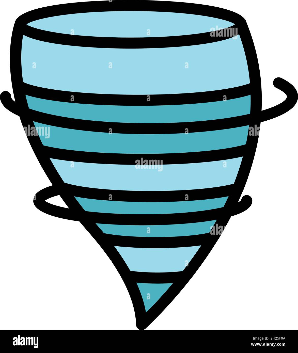 Water tornado icon. Outline water tornado vector icon color flat ...