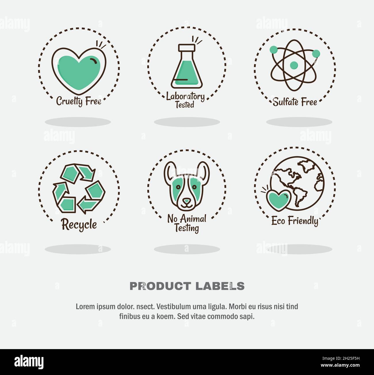 six products labels icons Stock Vector Image & Art - Alamy