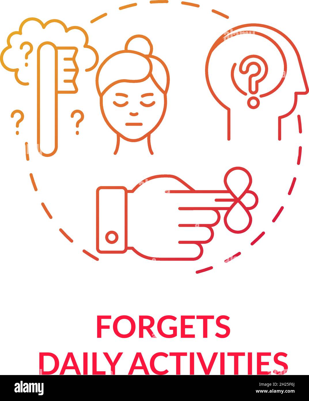Forgets daily activities concept icon Stock Vector Image & Art - Alamy