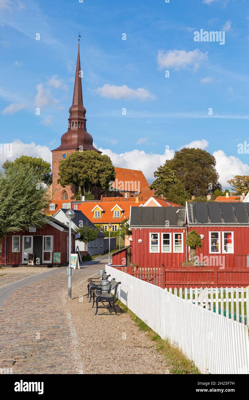 Church of Nysted, Lolland, Denmark, View from the port Stock Photo - Alamy