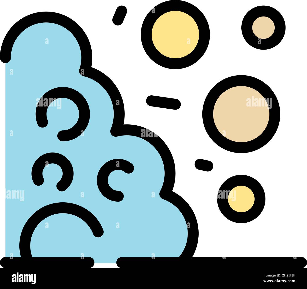 Rockfall collapse icon. Outline rockfall collapse vector icon color ...