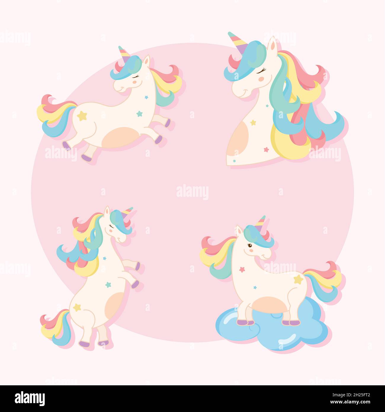 Four unicorns hi-res stock photography and images - Alamy