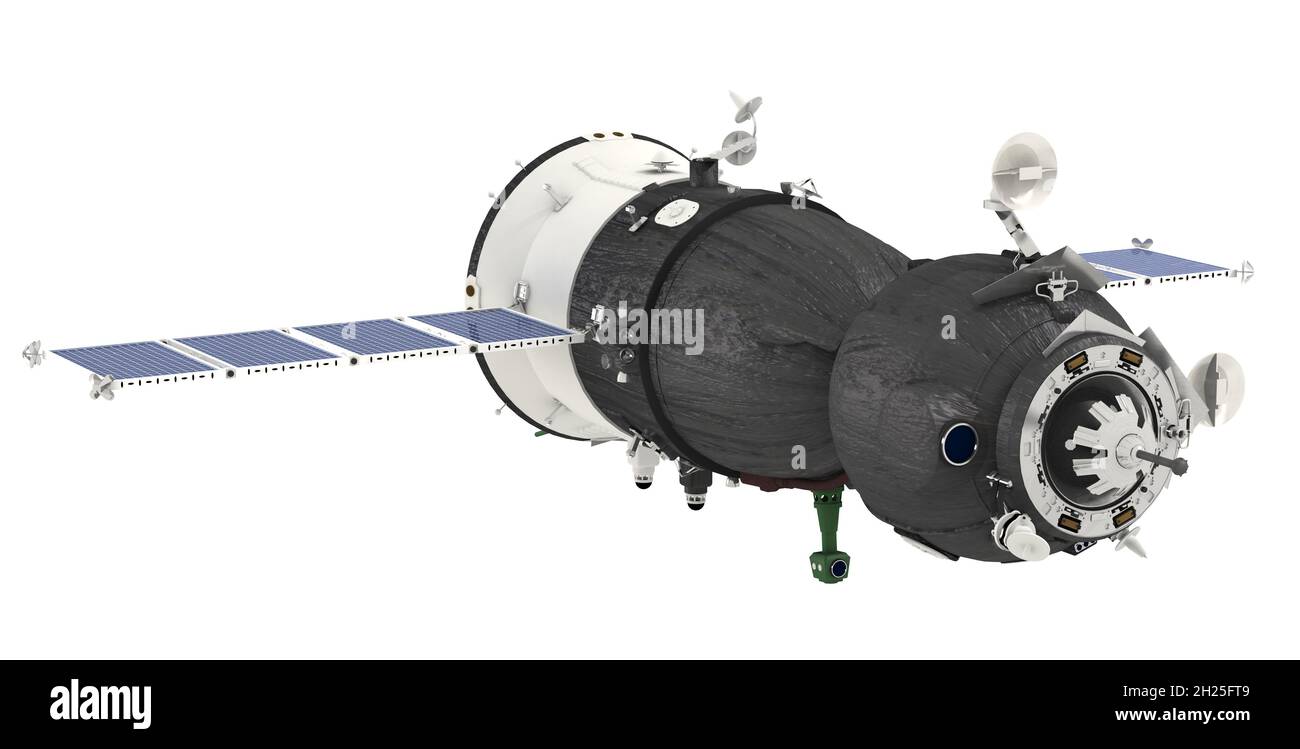 Spaceship isolated on white background Stock Photo - Alamy