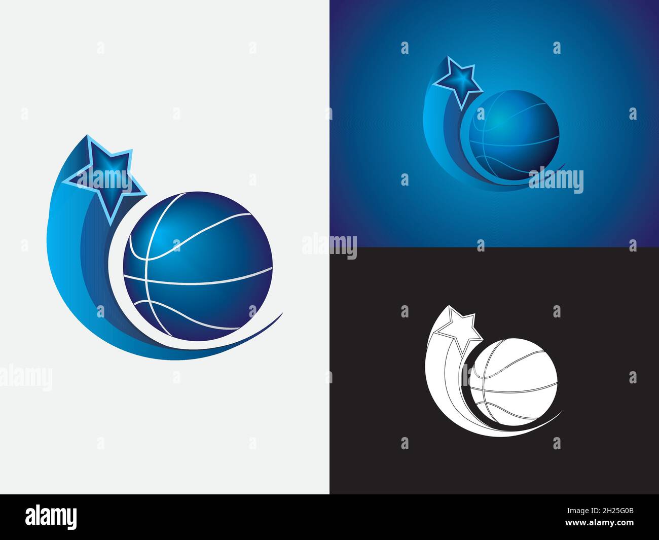 Simple basketball logo hi-res stock photography and images - Alamy
