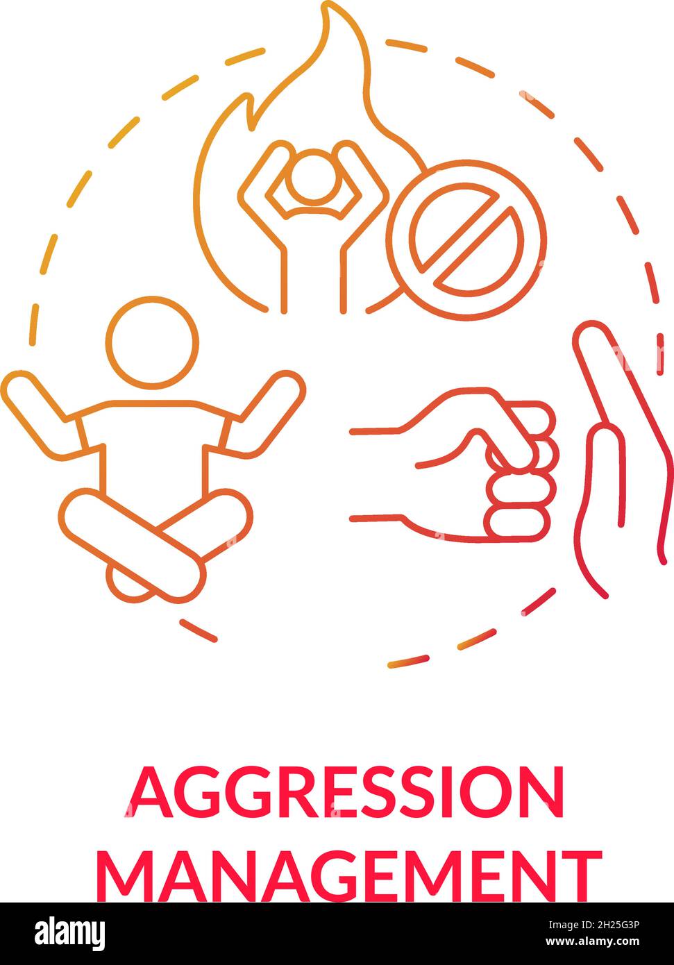 Aggression management concept icon Stock Vector Image & Art - Alamy