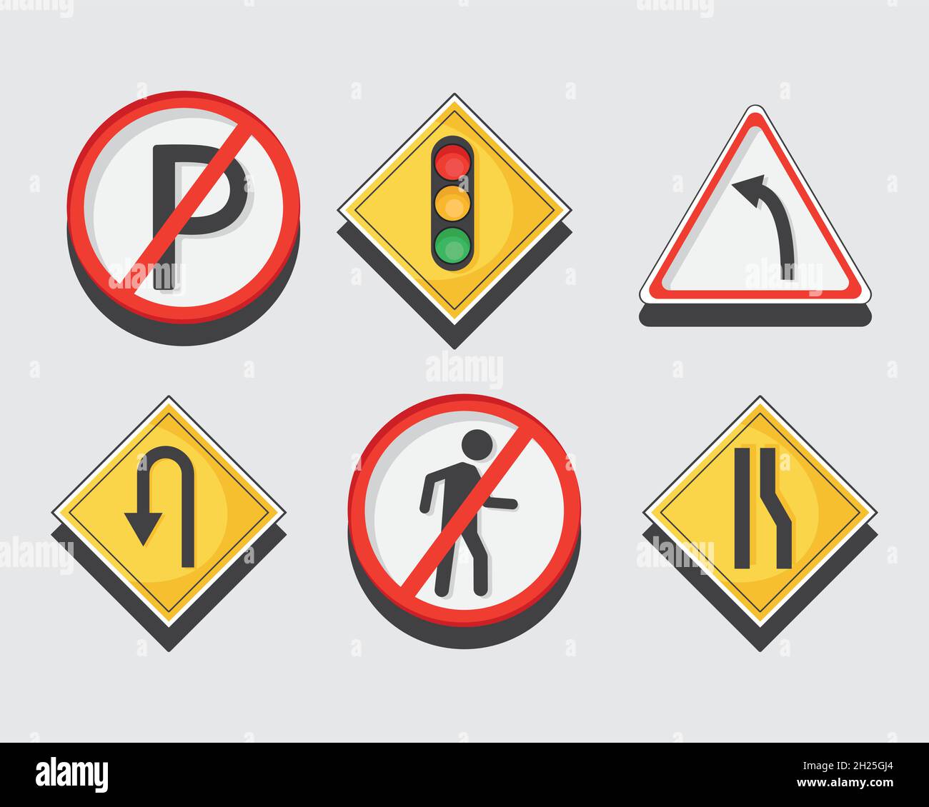 six traffic road signals Stock Vector Image & Art - Alamy