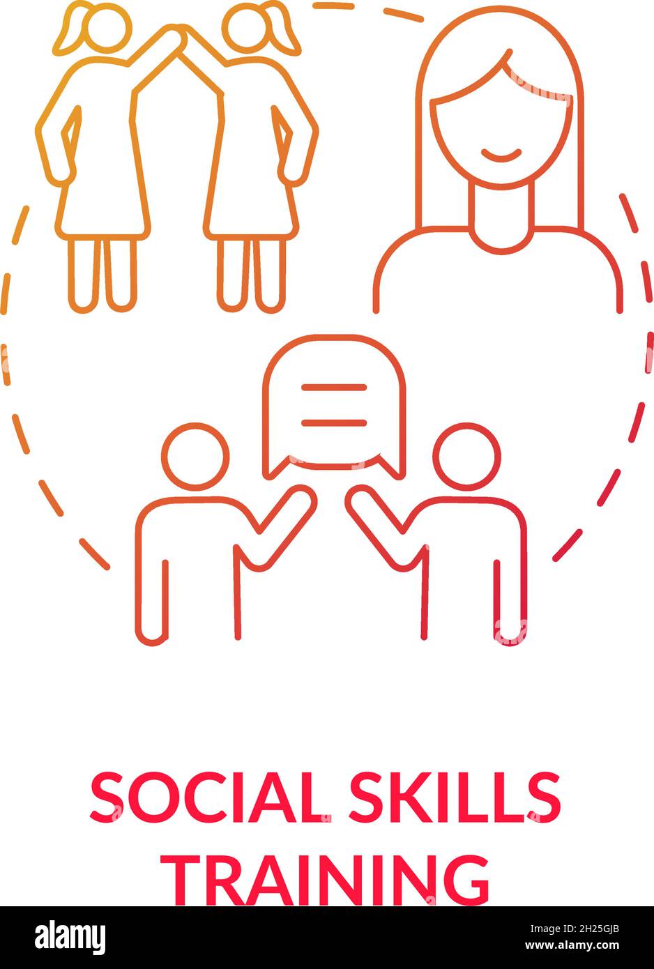 Social skills training concept icon Stock Vector Image & Art - Alamy