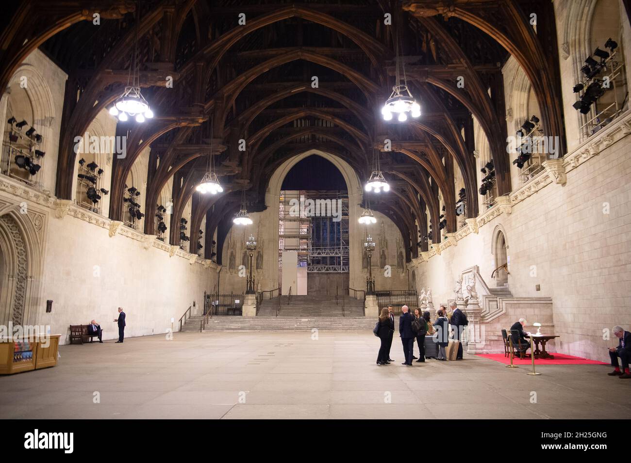 London, UK. 19th October, 2021. Westminster Hall at the Palace of ...
