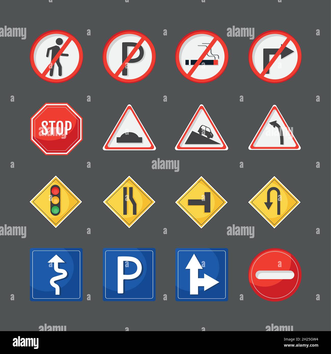 Pedestrian signals Stock Vector Images - Alamy