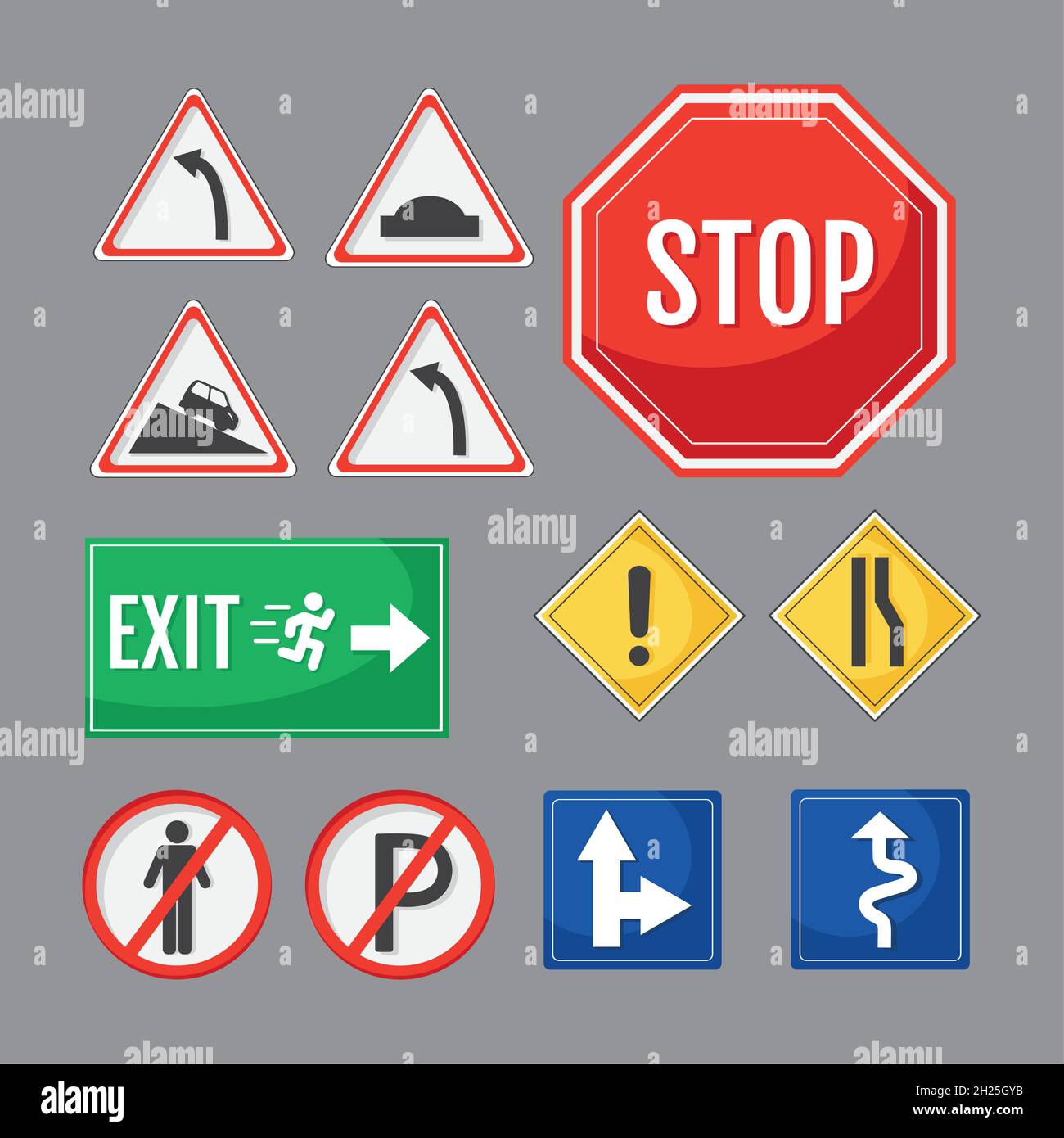 twelve traffic road signals Stock Vector Image & Art - Alamy