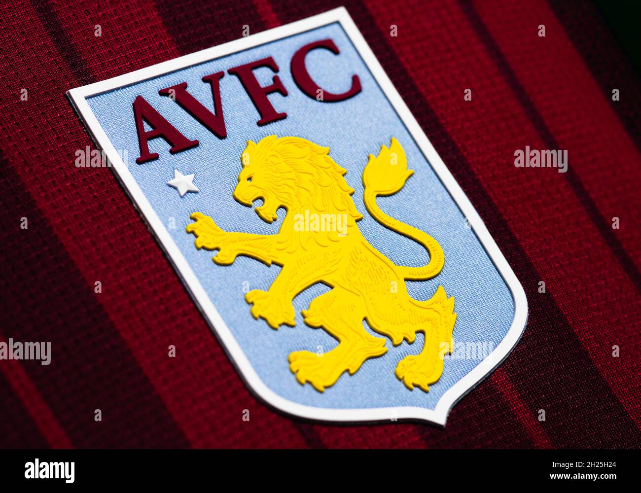 Close up of Aston VIlla club crest Stock Photo - Alamy