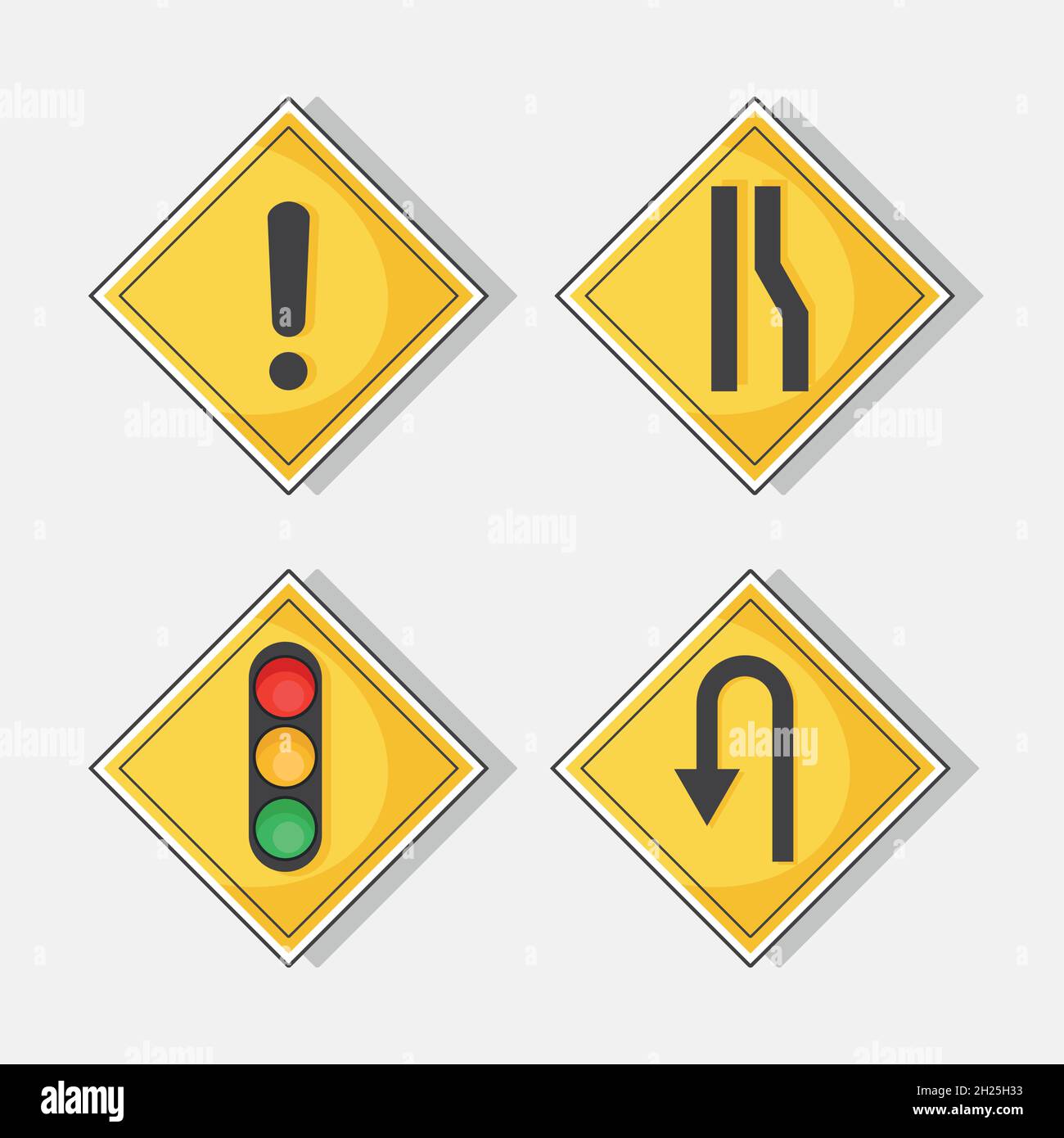 four traffic road signals Stock Vector Image & Art - Alamy