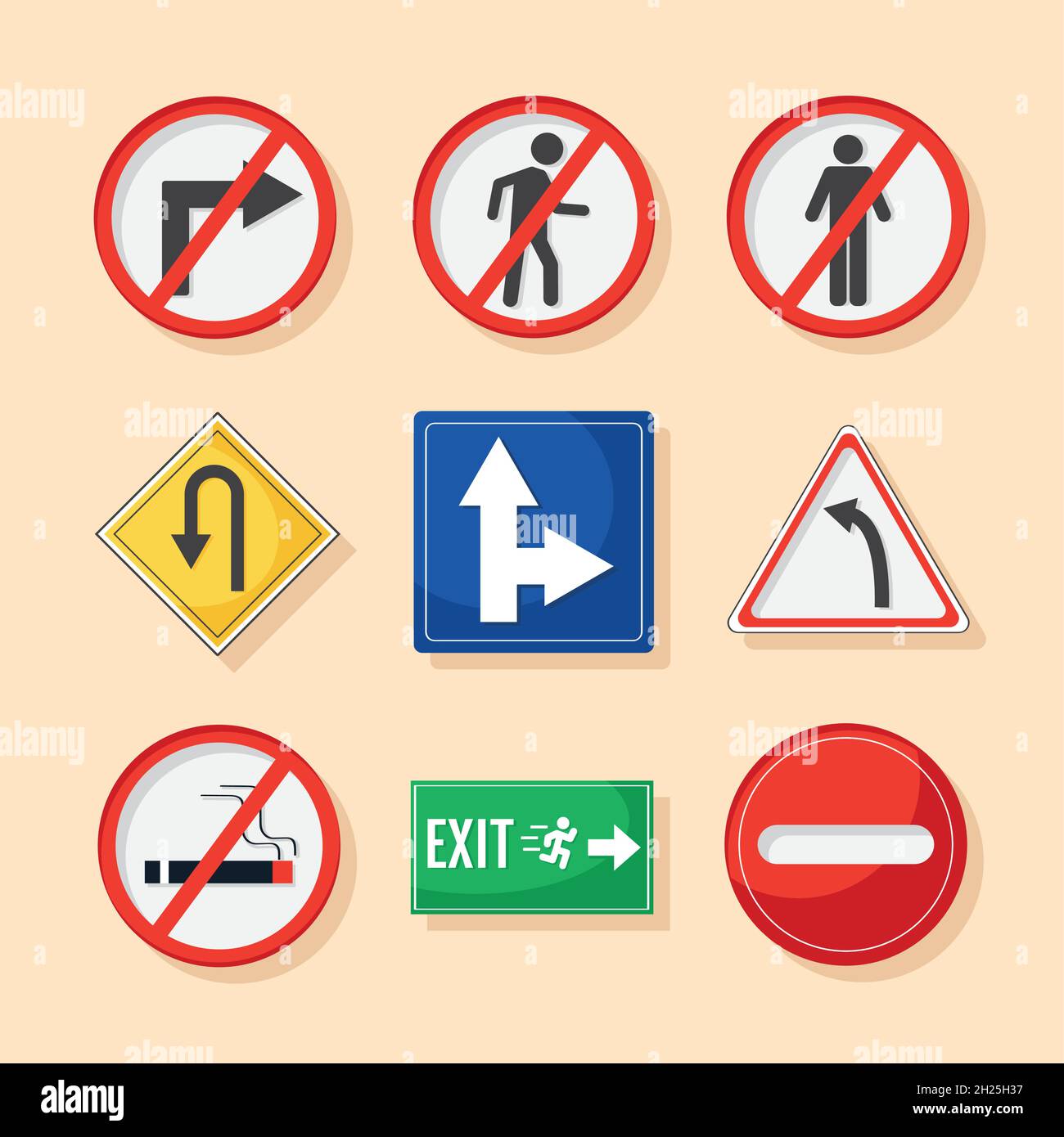 nine traffic road signals Stock Vector Image & Art - Alamy