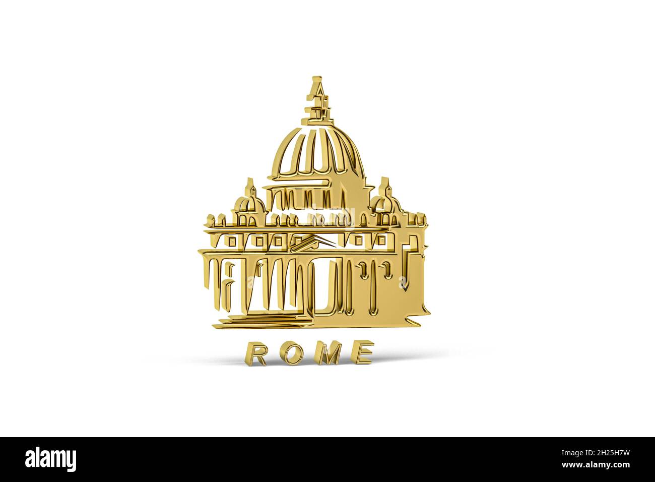 Ancient Roman civilization - Golden art and culture icon isolated on ...