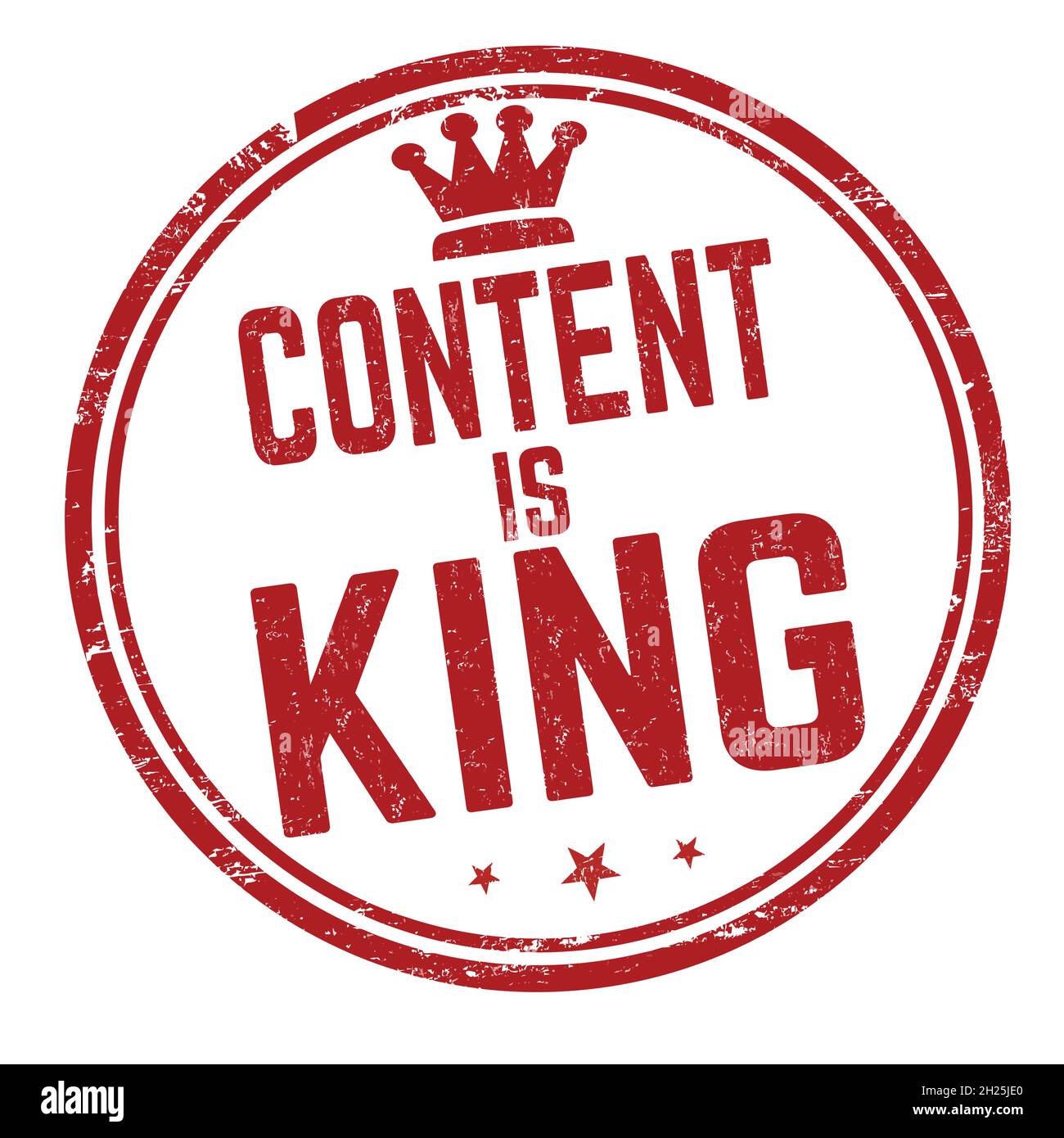 Content is king grunge rubber stamp on white background, vector ...