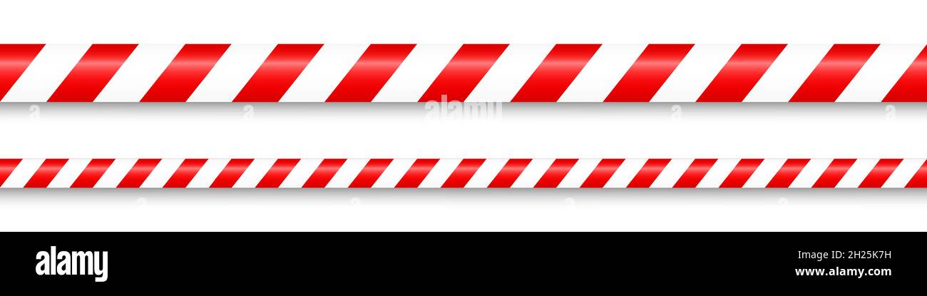 Realistic red barricade tape. Police warning line. Danger or hazard ...