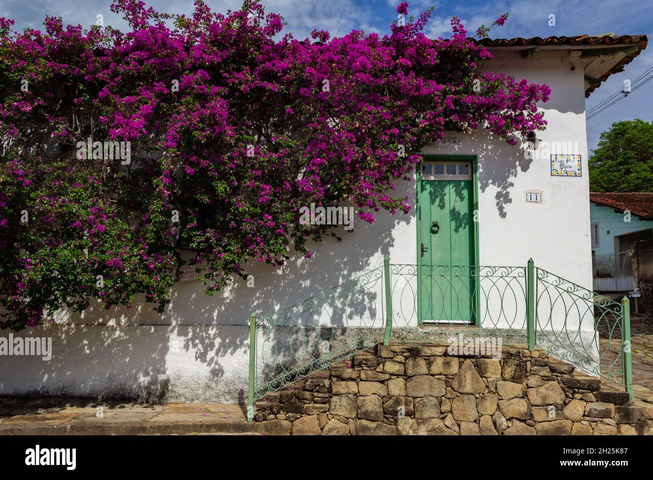 Details of the charming city of Goias (Goias Velho). A small tourist ...