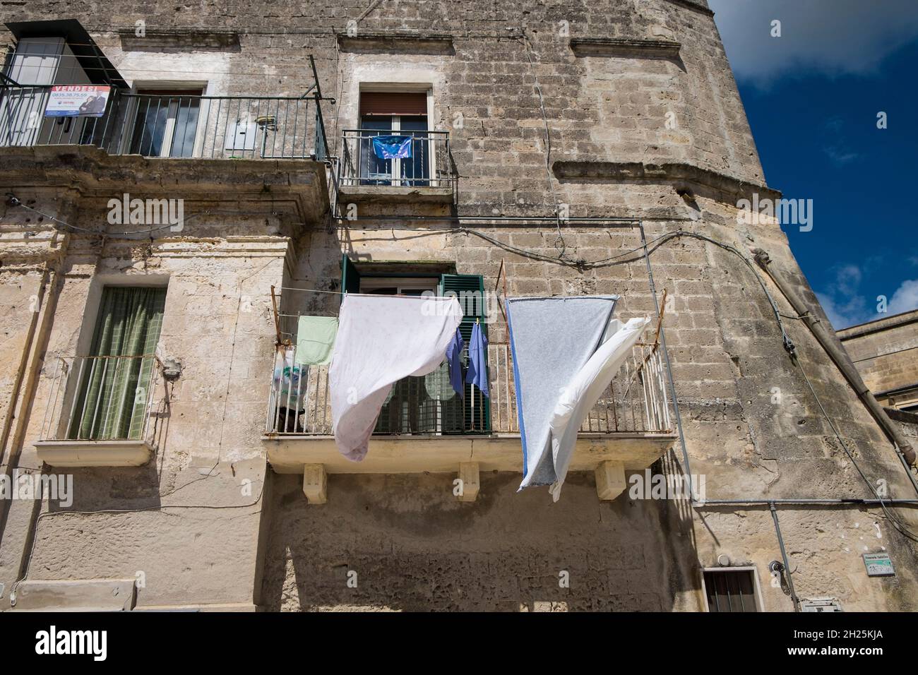 Italy, Matera, Sasso Barisano Stock Photo - Alamy