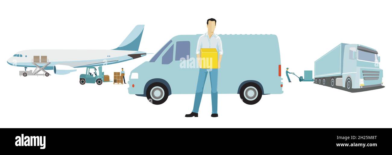 Parcel logistics Cut Out Stock Images & Pictures - Alamy