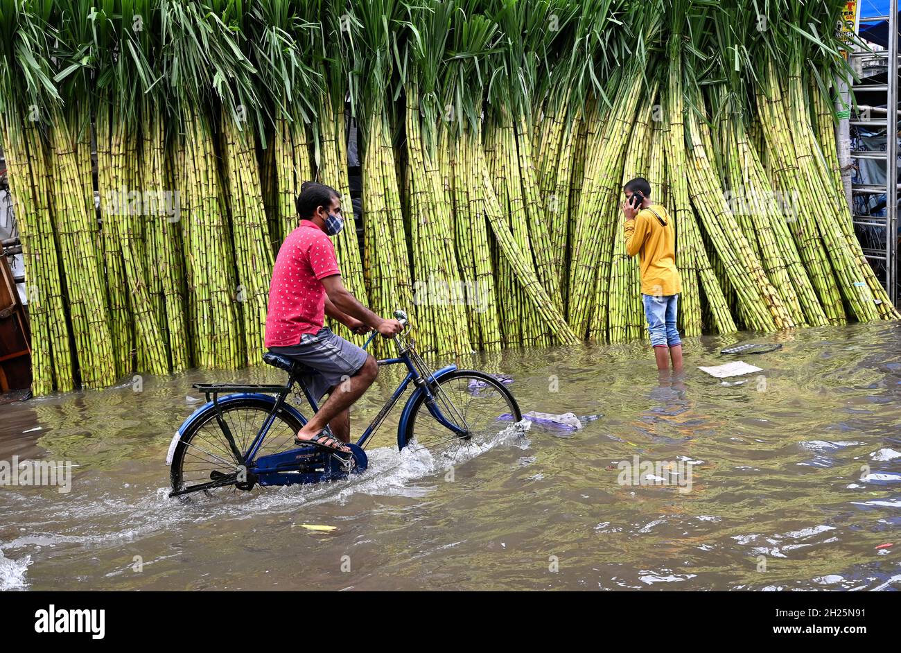 People are suffering problem due to street water log during heavy rain ...