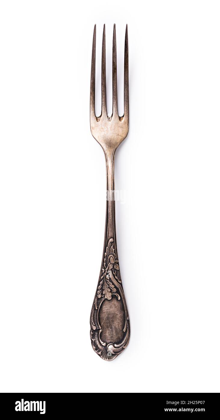 Antique silverware isolated fork hi-res stock photography and images ...