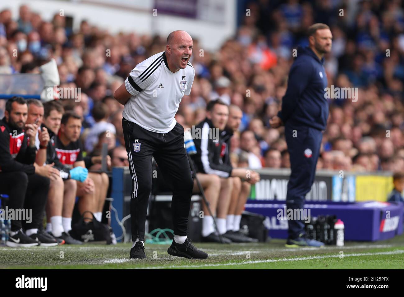 Manager of Ipswich Town, Paul Cook - Ipswich Town v Bolton Wanderers ...