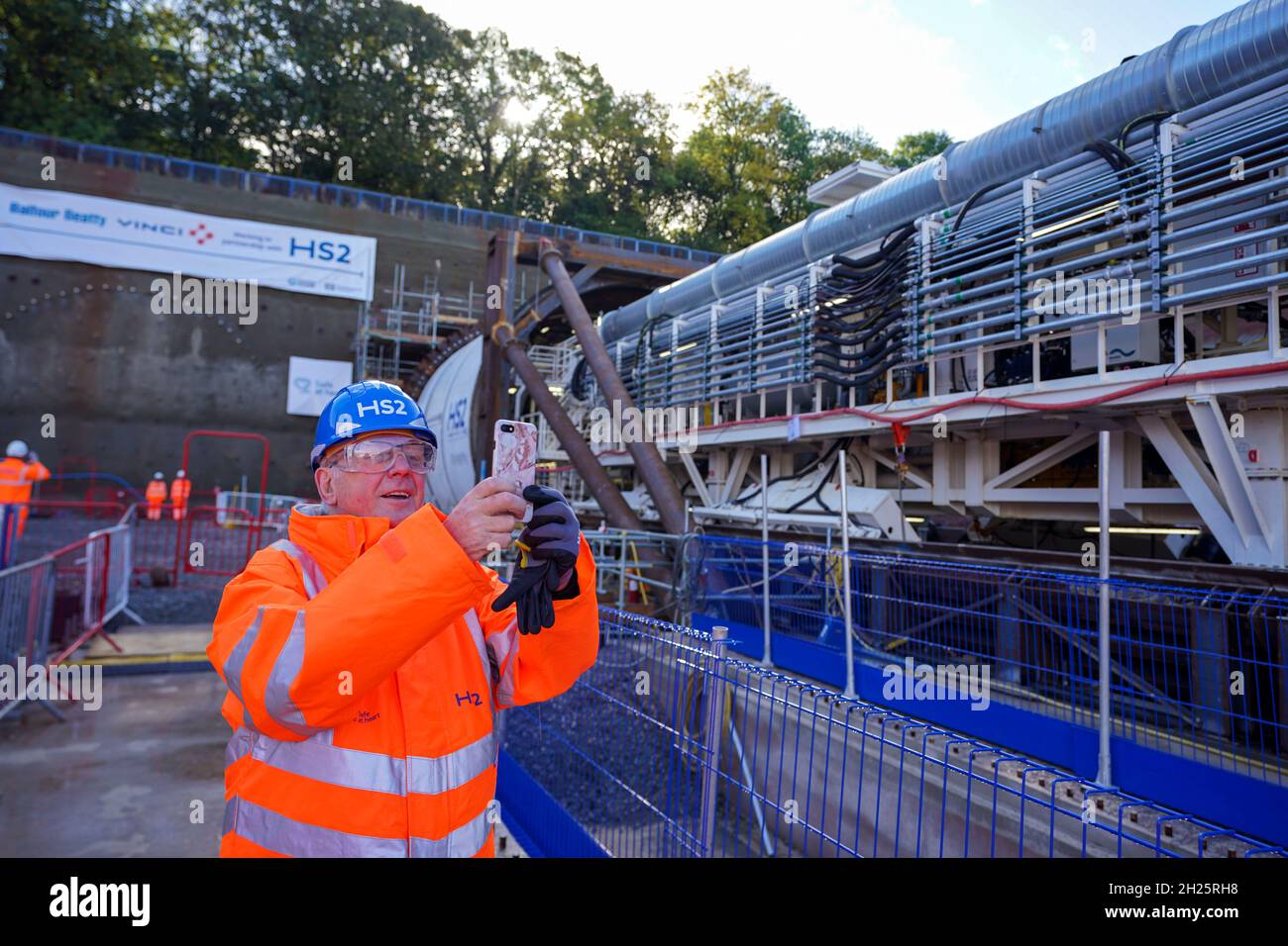 Pete Waterman at the unveiling of HS2's 2,000 tonne tunnel boring ...