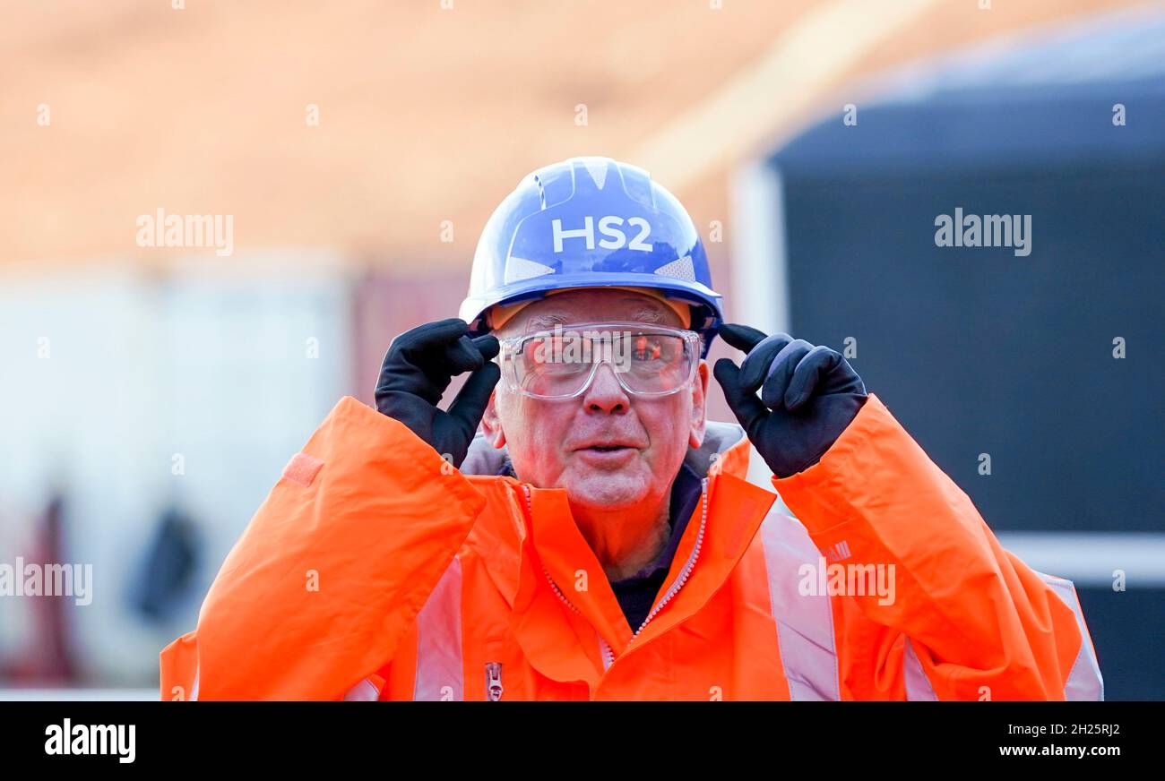 Pete Waterman at the unveiling of HS2's 2,000 tonne tunnel boring ...