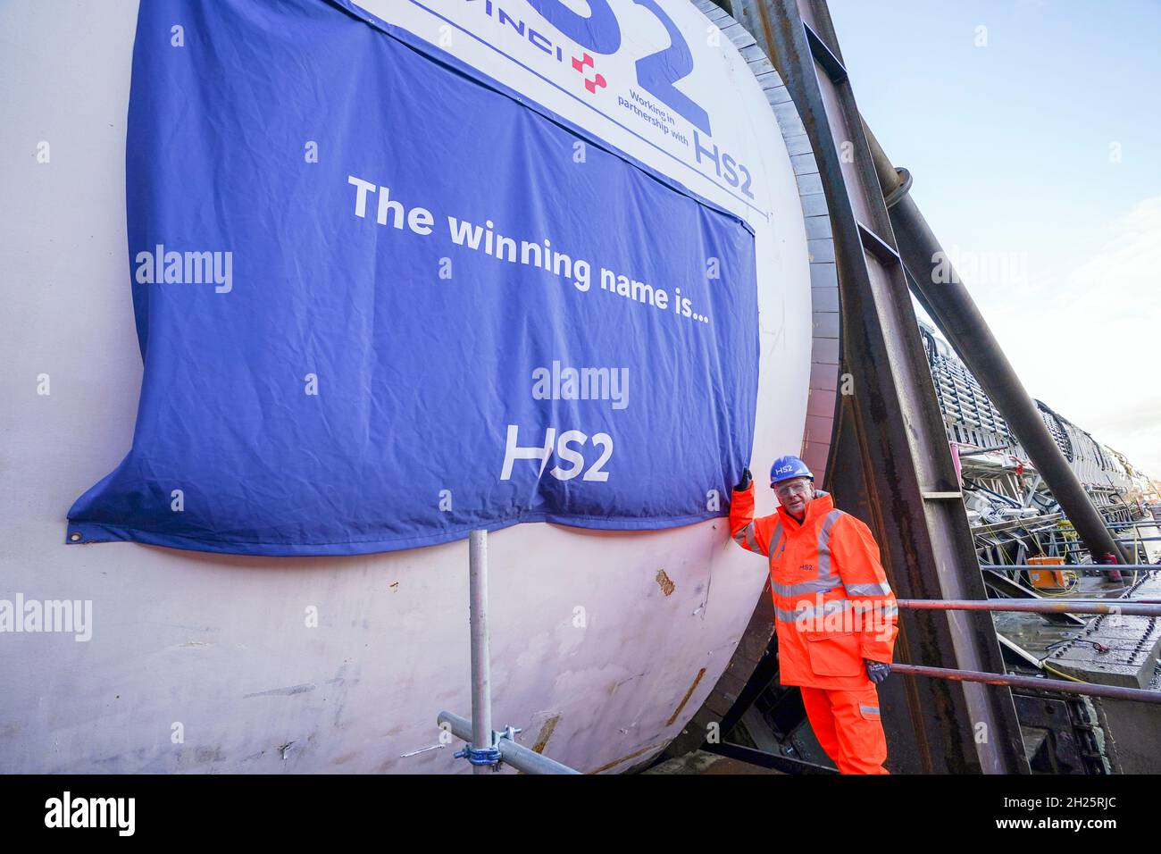 Pete Waterman at the unveiling of HS2's 2,000 tonne tunnel boring ...