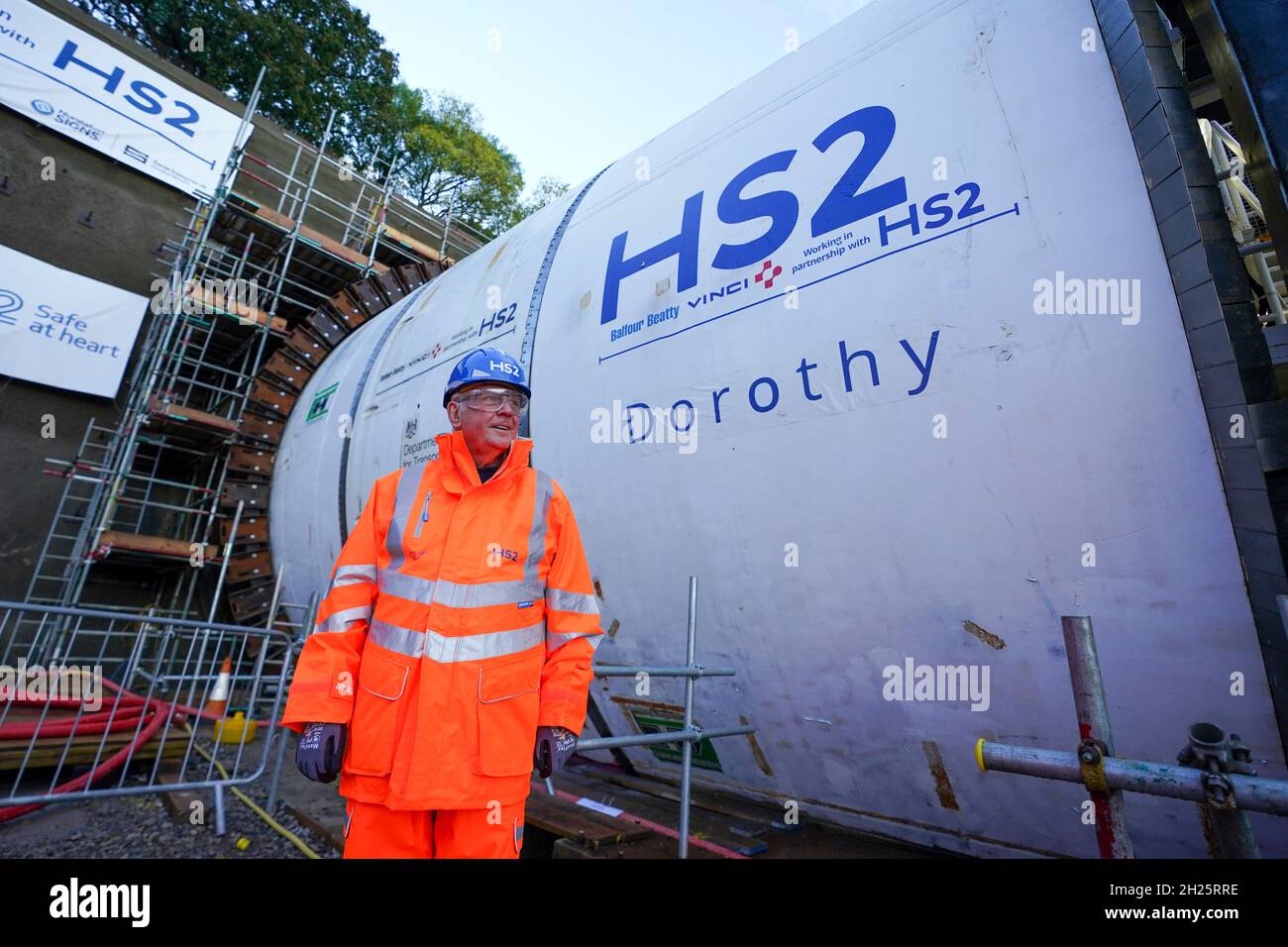 Pete Waterman at the unveiling of HS2's 2,000 tonne tunnel boring ...