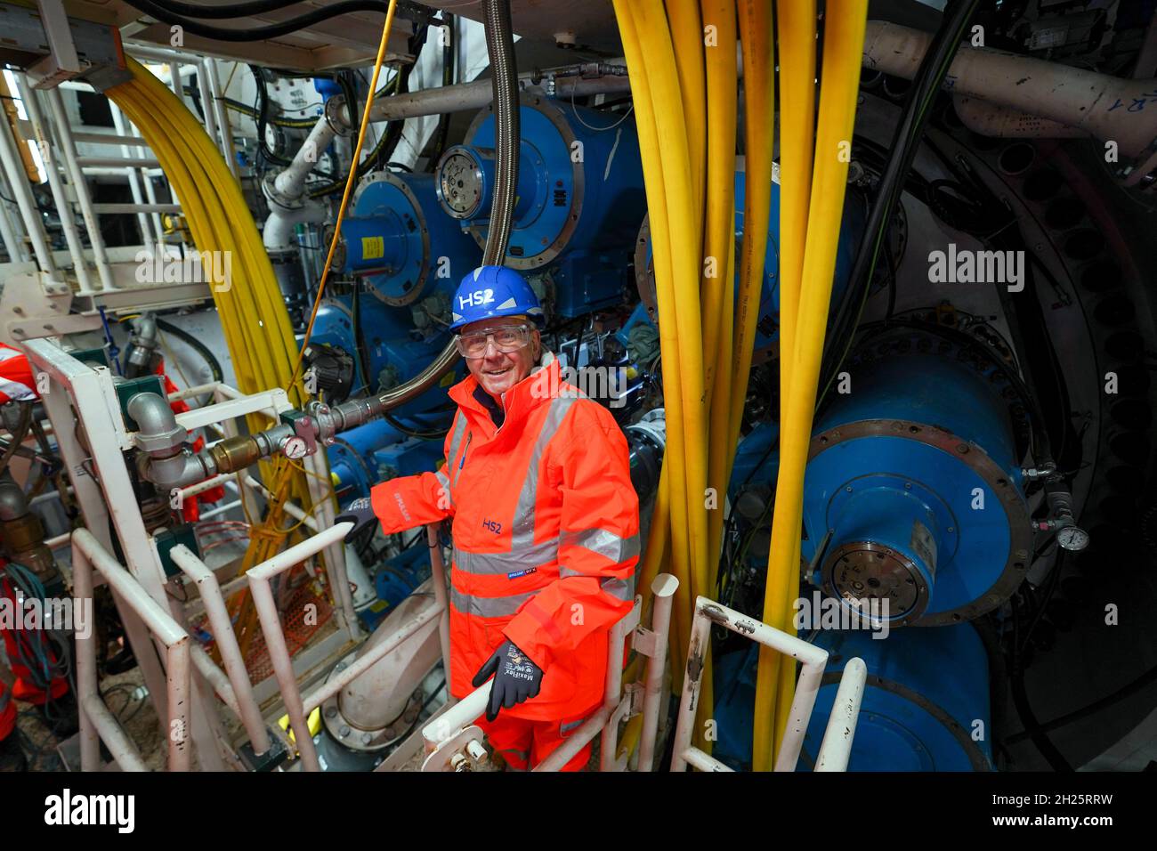 Pete Waterman at the unveiling of HS2's 2,000 tonne tunnel boring ...