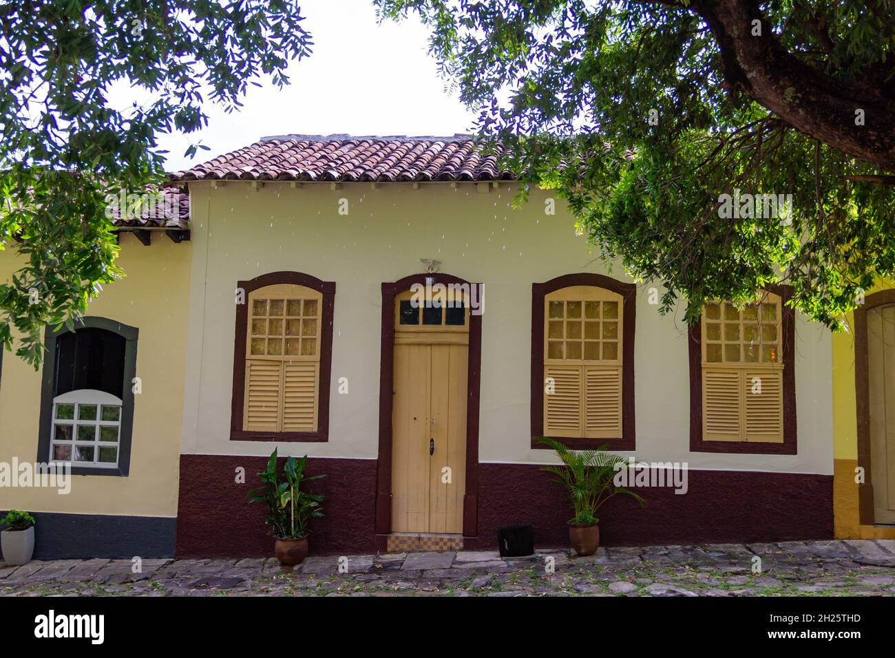 Details of the charming city of Goias (Goias Velho). A small tourist ...