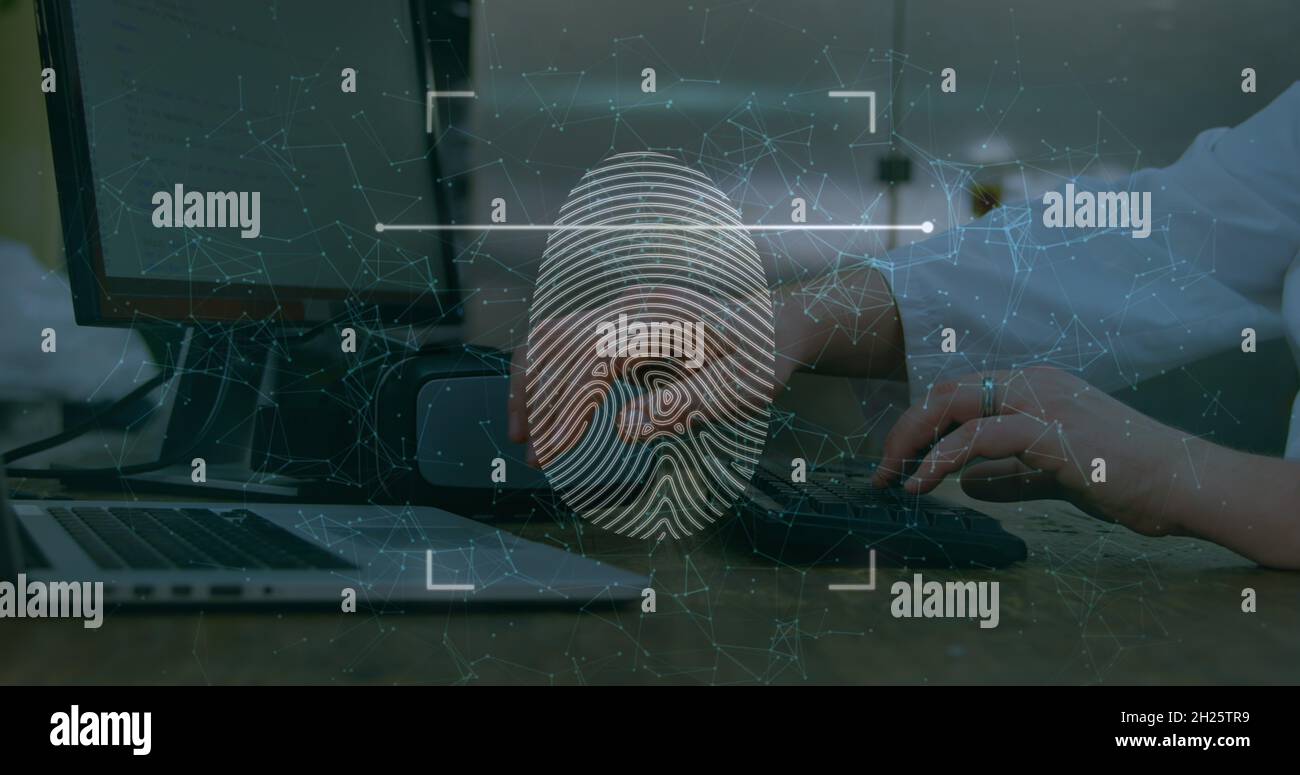 Fingerprint scanner and network of connections against person using ...