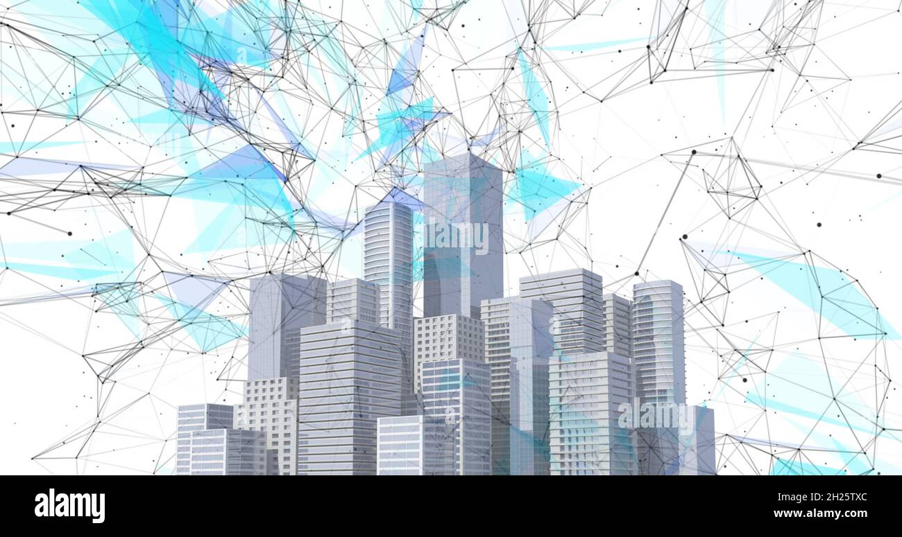 Abstract background modern city connections hi-res stock photography ...