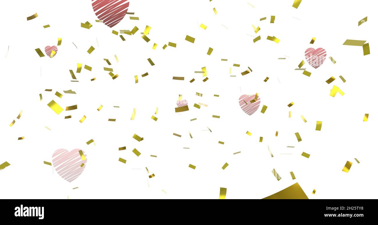 Wedding confetti falling Cut Out Stock Images & Pictures - Alamy
