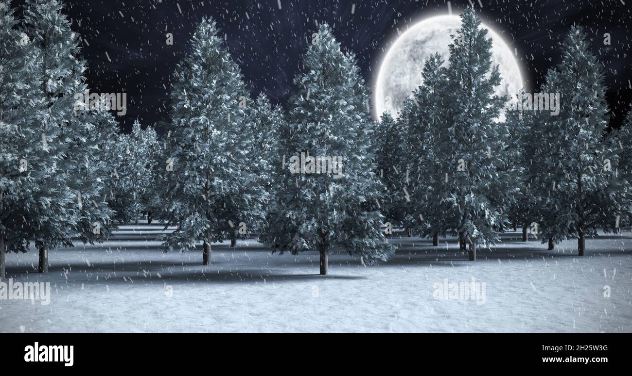 Snow falling night sky background hi-res stock photography and images ...